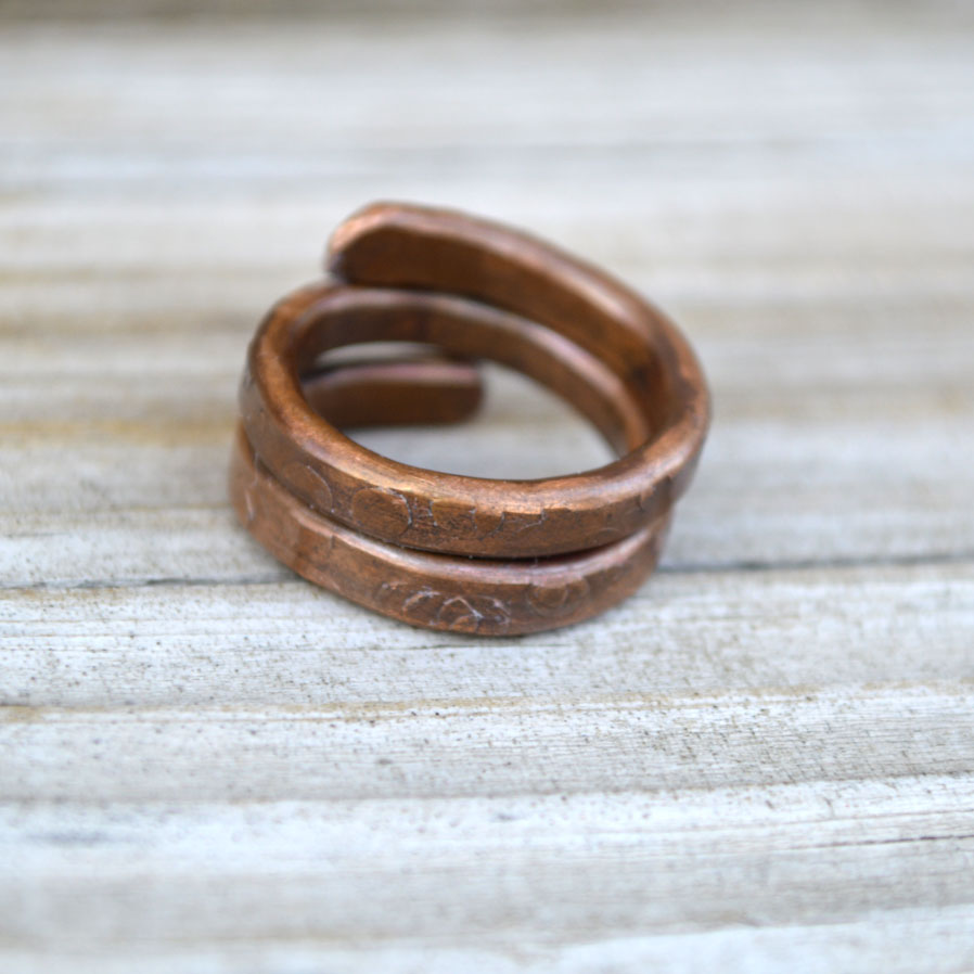 Womens Artisan Ring Hand Forged Copper Rustic Jewelry - Metalwork, in ...
