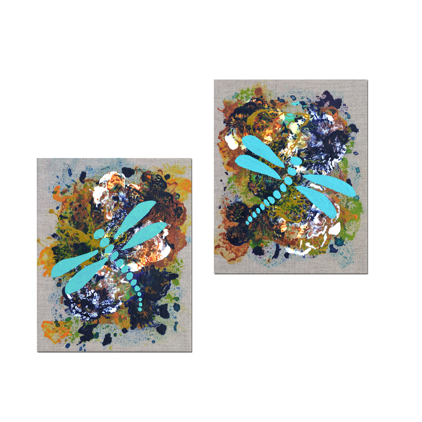 Dragonfly Paintings Acrylic